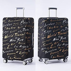 TRAVEL KIN Luggage Covers For Suitcase Tsa Approved,Suitcase Cover Protector Fit 18-32 Inch Luggage