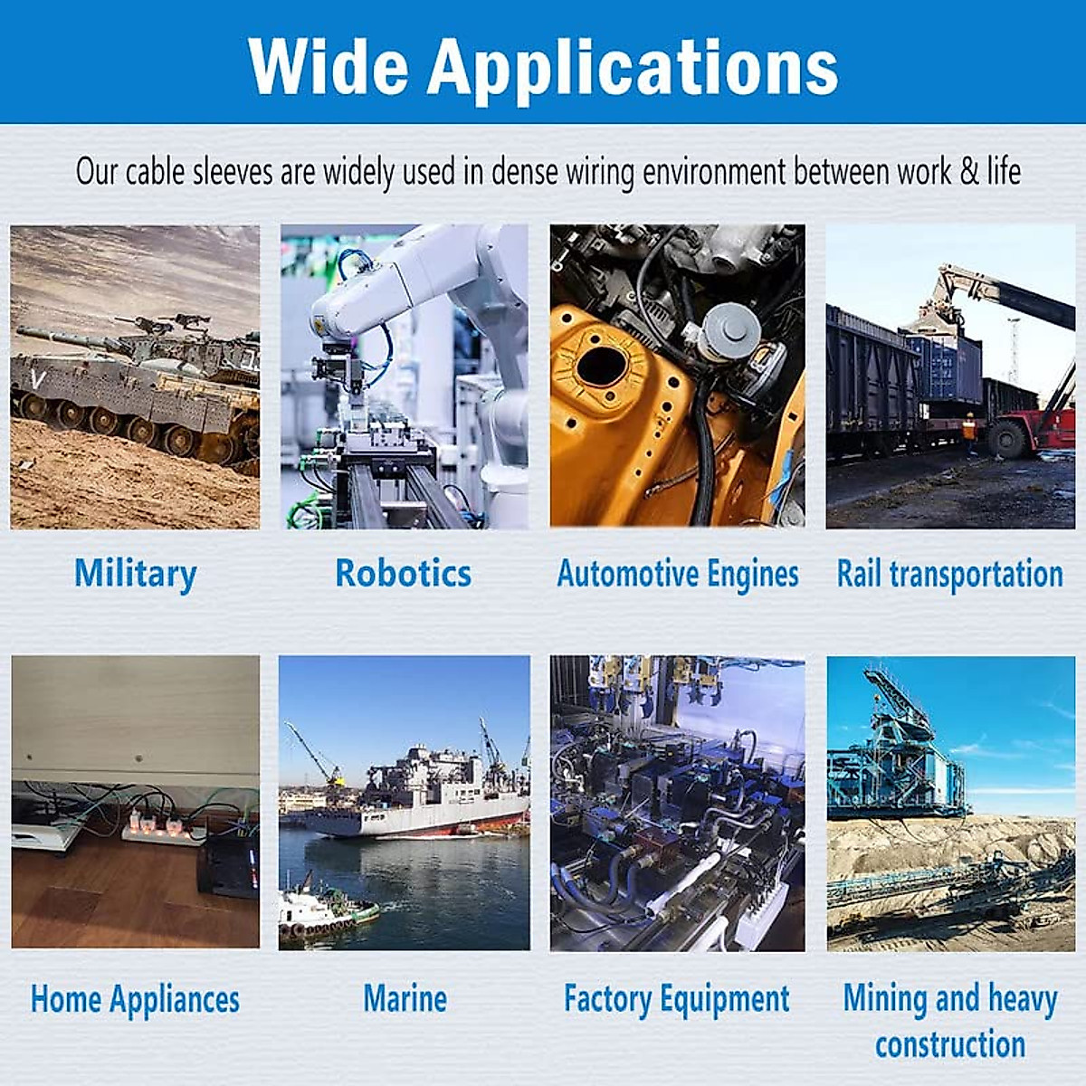 Aibole 25ft-1/4 inch PET Expandable Braided Cable Sleeve Wire Loom, Wire Sleeving for Home Device Cable Automotive Wire and Engine Bay-Black