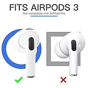 [Fit in The case] 3 Pairs Auyuiiy Upgrade Ear Covers Silicone Tips Sport Grip Accessories Compatible with Apple AirPods 3