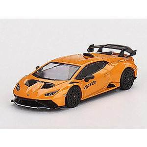 Lambo Huracan STO Arancio Borealis Orange Metallic Limited Edition to 4800 Pieces Worldwide 1/64 Diecast Model Car by True Scale Miniatures MGT00511