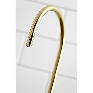 Kingston Brass KS8197NYL New York Single-Handle Cold Water Filtration Faucet, Brushed Brass, 14.13 x 5.88 x 1.69