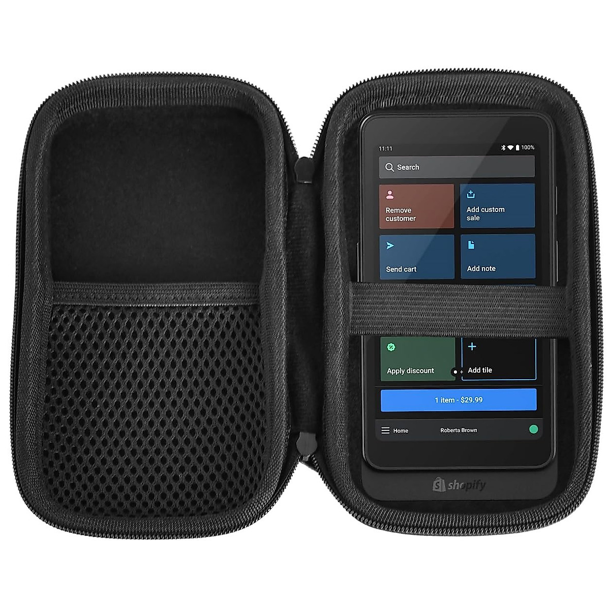 Maoershan Carrying Case for Shopify POS Go - Mobile Point of Sale Machine Retail Credit Card Reader Barcode Scanner POS Software Device (Case Only)