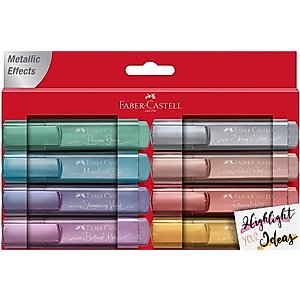 Faber-Castell 154689 - Highlighter TL 46 Metallic Pack of 8