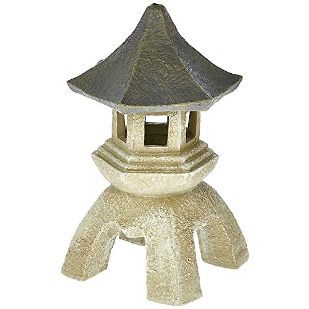 Design Toscano NG29869 Asian Decor Pagoda Lantern Statue, Medium, Two Tone Stone Finish