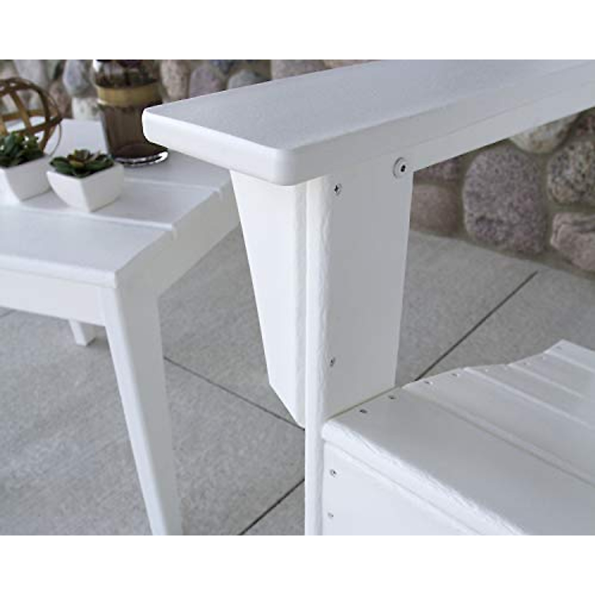 POLYWOOD MNR10BL Modern Adirondack Rocker, Black