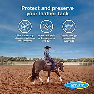 Farnam Leather New Easy-Polishing Glycerine Saddle Soap and Leather Saddle Cleaner, Protects and Preserves Leather, Cleans, Conditions and Polishes, 64 Oz.