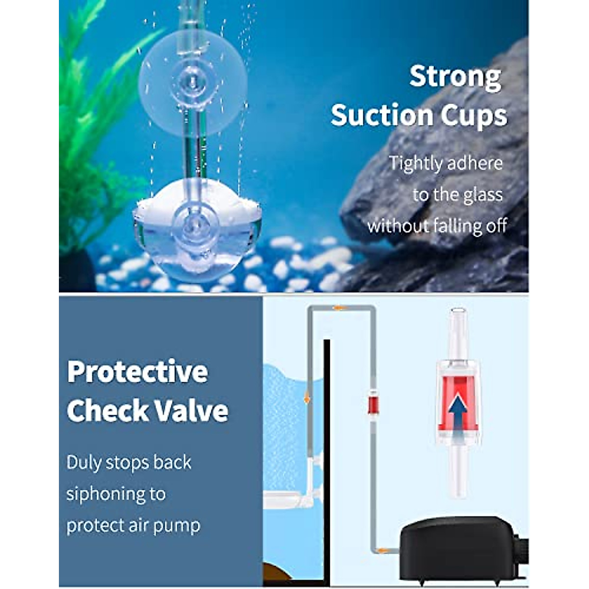 Pawfly Aquarium Air Stone Disc, 1 Inch Small Fish Tank Bubble Stone Kit Ultra-High Dissolved Oxygen Diffuser Bubbler with Accessories for Nano Air Pumps Small Buckets and Fish Tanks