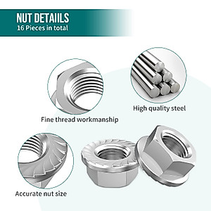 Alpha Rider M10x1.25 Locking Lug Nuts for Yamaha Blaster Banshee Raptor Warrior YFZ450 YFZ660 Kawasaki 400 Suzuki 400 Honda TRX (16 PCS)