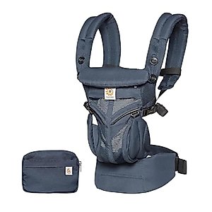Ergobaby Omni 360 All-Position Baby Carrier for Newborn to Toddler with Lumbar Support & Cool Air Mesh (7-45 Lb), Midnight Blue