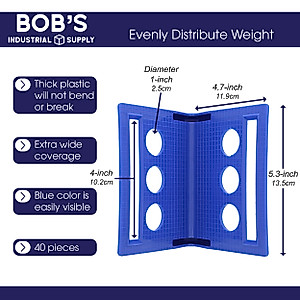 Bob's Industrial Supply BISupply Cargo Corner Edge Protector - 40pk Blue Flatbed Edge Protectors Plastic Corner Protectors for Shipping