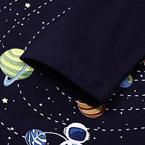 Boys Space Planet Shirts Toddler Boy Long Sleeve Tee Shirt Cartoon Sport Pullover Tops Clothes for Kids 3T