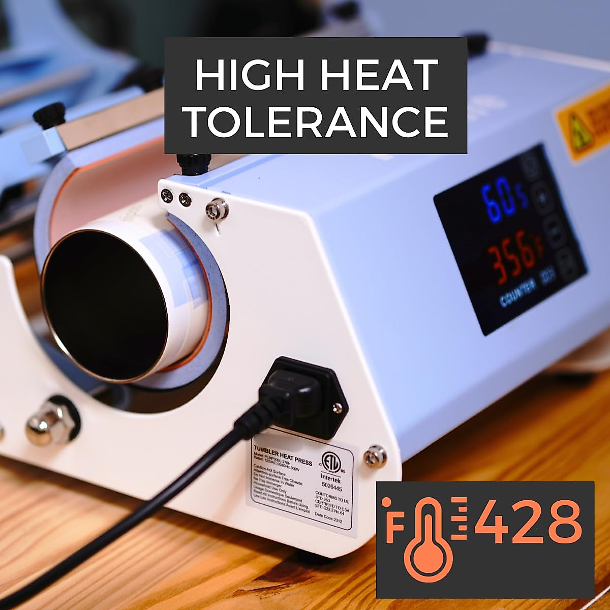 echomerx 20mm x 33m (108 ft) Blue Heat Resistant Tape - 3" Core | No Residue Heat Transfer Tape for Sublimation & Crafts | Ideal for Heat Press - 3-Pack