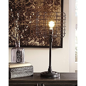 Signature Design by Ashley L207164 Javan Table Lamp, 11.63" x 11.63" x 24.75", Antique Black