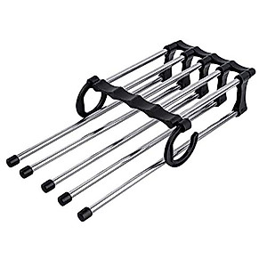 Qiningxia 1pc Closet Organizer Trouser Pants Ties Scarf Shawl Rack Hanger Space Saving, Medium