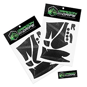 Dragon Grips Xbox Controller Grips, 2 Sheet Black Non-Slip Textured Rubber Grip Tape for Xbox One Controller Decal, Xbox One Elite Controller Grips, Including Thumb Stick, Triggers, Buttons, D-pad