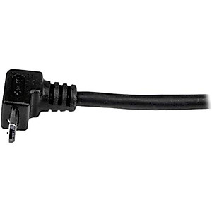 StarTech.com 1m Micro USB Cable Cord - A to Up Angle Micro B - Up Angled Micro USB Cable - 1x USB A (M), 1x USB Micro B (M) - Black (USBAUB1MU)
