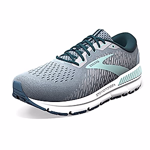 Brooks Women's Addiction GTS 15 Supportive Running Shoe - Grey/Navy/Aqua - 6 X-Wide