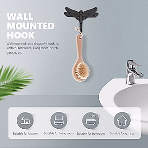 Alipis 1 Set Dragonfly Hook Decorative Wall Hook Delicate Wall Hook Coat Hat Hanger Wall Mounted Hook Dragonfly Decorative Hook Multipurpose Wall Hook Home Wall Hook Dragonfly Key Hanger