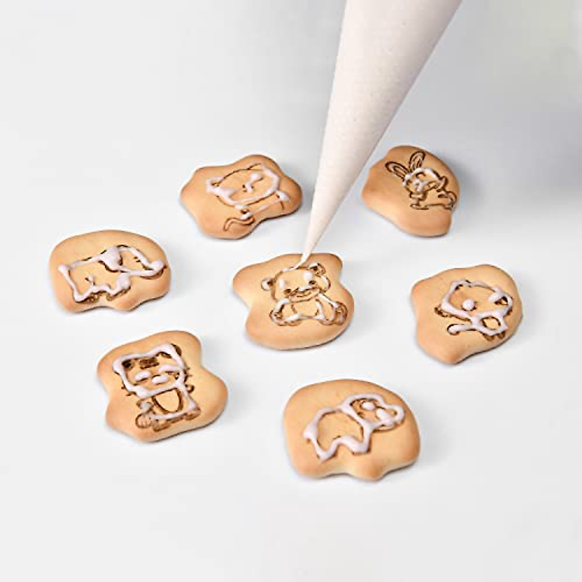 Keenpioneer Disposable Decorating & Pastry Bags 10" Pack of 100 (10", Clear)