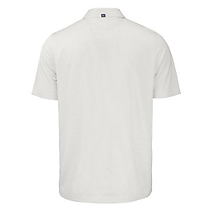 Cutter & Buck Men's White/Gray Minnesota Vikings Helmet Big & Tall Pike Eco Symmetry Print Stretch Recycled Polo