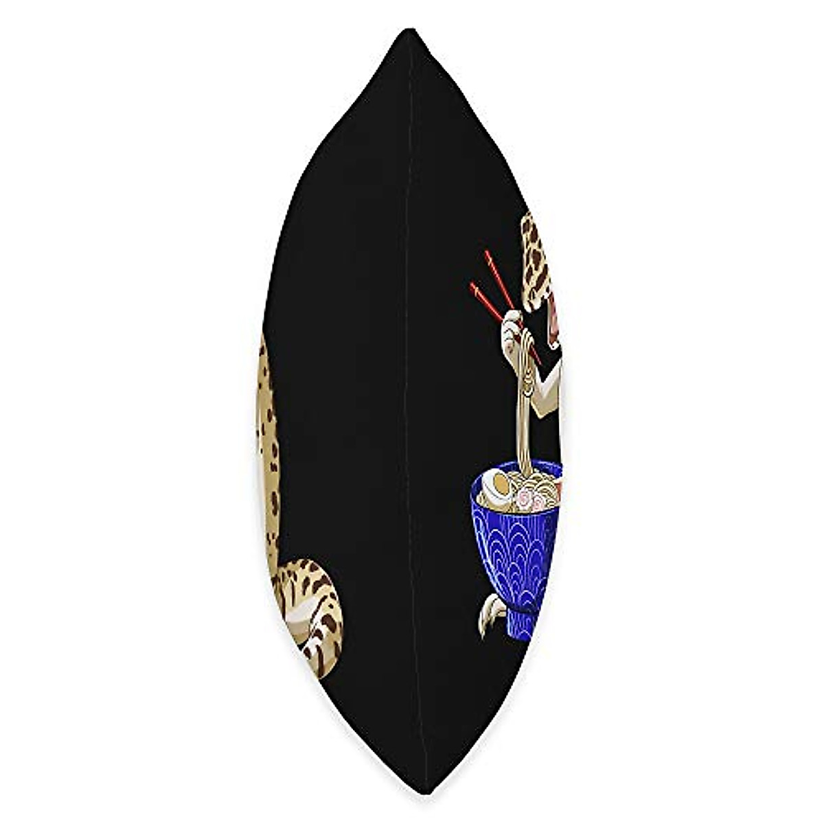 Leopard Gecko Gifts Funny Japanese Kawaii Ramen Reptile Leopard Gecko Throw Pillow, 16x16, Multicolor