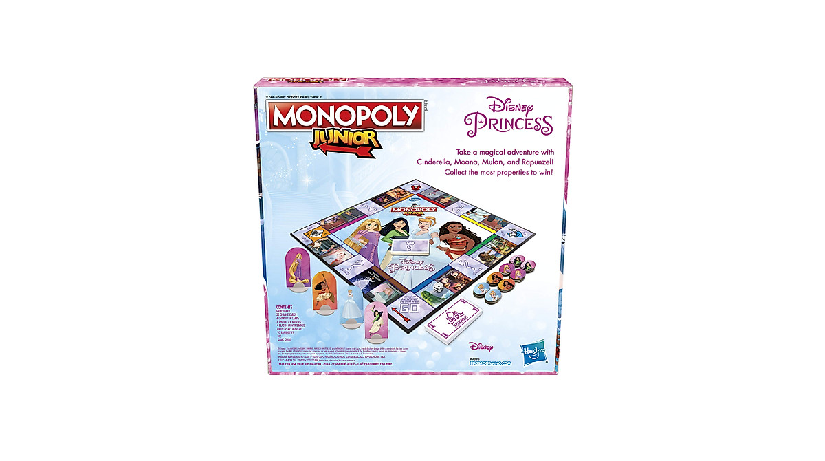 Monopoly Disney Princess Junior Board Game for Kids