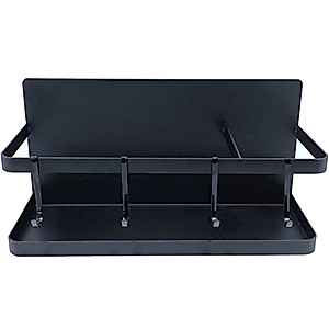 Lenotion Large Heavy Duty Magnetic Spice Rack-Magnetic Organizer for Refrigerator-Magnetic Wine Rack - Heavy Duty Magnet - 12" Wide - Black…