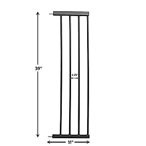 Midwest Homes for Pets 11" Wide Extension for 39" High Night "Safety Glow" Frame, Graphite