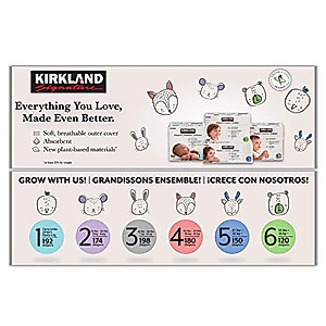 Kirkland Signature Diapers Size 1 (Up to 14 Pounds) 192 Count W/ Exclusive Health and Outdoors Wipes