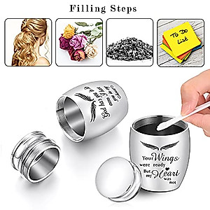 Small Urn Set of 2, Stainless Steel Mini Urn Set, Small Keepsake Urn for Human Ashes, Ashes Holder