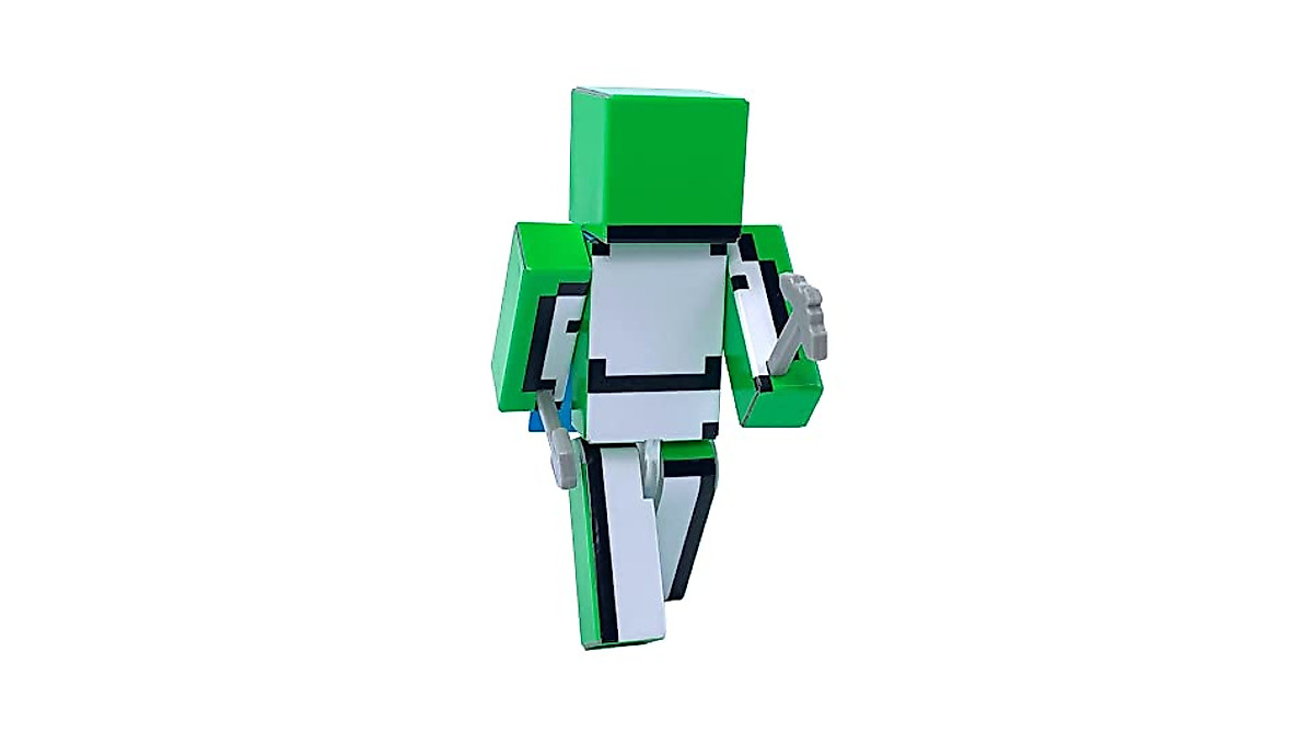 EnderToys Green Smiley Action Figure - Custom 8-bit Collectible Playset