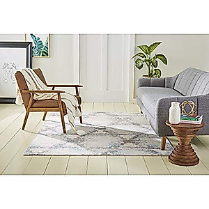 Home Dynamix Venice Cameo Contemporary Modern Abstract Area Rug 5'3"x7'3" Gray Blue