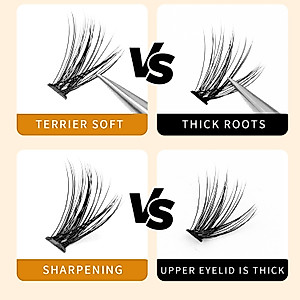 Vayator 10+12mm Mixed 12+14mm Mixed Tray Mink Eyelash Extension Natural 3D Russian Volume Faux Eyelashes Individual 20D Cluster Lashes Makeup (10mm+12mm Mixed)