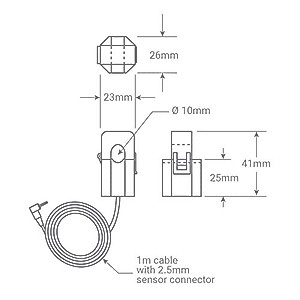 3-Phase Emporia Smart Commercial Energy Monitor | Real Time Electricity Monitor/Meter | Solar/Net Metering | Conserve Energy and Get Peace of Mind (Monitor with 8 50A Sensors)