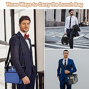 NEWFOM Lunch Box for Men/Women,Insulated Leak-Proof Large Beach Cooler Adult Lunch Box for Work/Picnic/Travel, Medium Size, Black