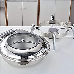 UZOURI Stainless Steel Chafing Dish, Chafing Dish Set Food Warmer Buffet Chafing Dishes Set for Catering Buffet Warmer with Hydraulic Flip, for Buffet Catering(Color:Square Section) (Square Section)