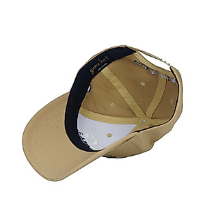 Game Hats Baseball Cap Father's Day Thanksgiving Gifts Adjustable Low Profile Cotton Cap King of The Grill Embroidered Hat Beige