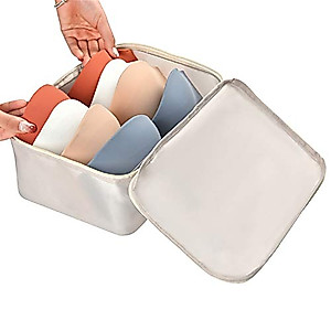 Belsmi 8 Set Packing Cubes with Shoe Bag - Compression Travel Luggage Organizer (Beige)