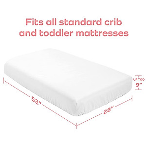 Crib Sheets for Girls – Luxuriously Soft Cotton Blend Blend Crib Sheet for Girl Crib Sheet Mattress & Toddler Sheet by Max&So