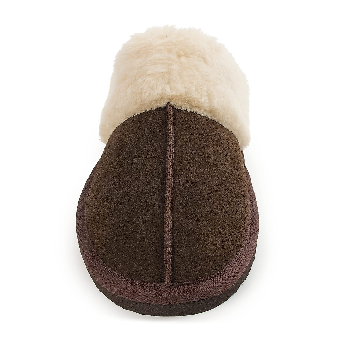 Minnetonka Women's Chesney Suede Scuff Slippers 9 M Chocolate