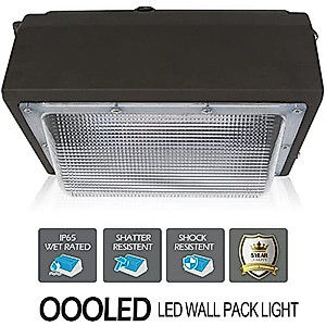 (4 Pack) LED Wall Pack Light, 100W 11000LM 5000K Daylight with Dusk-to-Dawn Sensor Wall Lights, 600-800W HPS/HID Equivalent Commercial and Industrial Outdoor LED Lights for Warehouses, Parking Lots