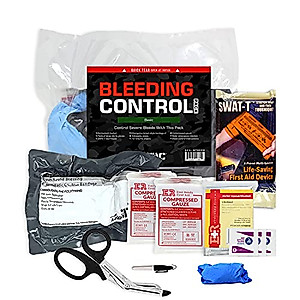 MediTac Basic Bleeding Control Pack Feat. SWAT-T Tourniquet, Emergency Bandage and Compressed Gauze Dressing - Basic