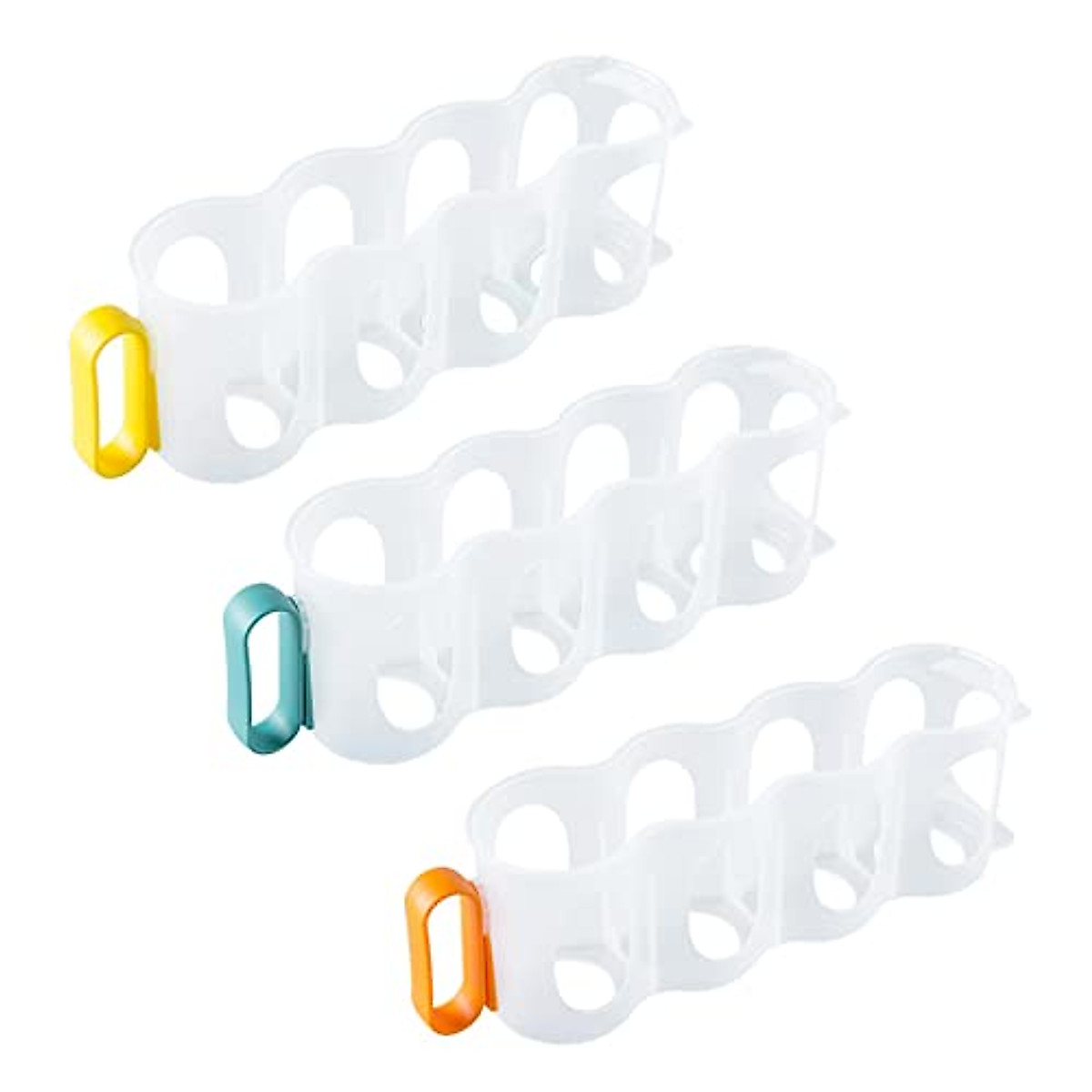 DCQRY 3Pack Portable Soda Can Organizer for Refrigerator, Clear Plastic Can Dispenser Storage Holder with Removeable Handle Drink Organizer for fridge Pantry Kitchen Cabinets