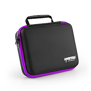 Portable Yoyo Storage Case, Yoyo Carrying Bag, Yoyo Prefessional Case 6 Hole Yoyo Protective Bag with Inner Zippered Pocket for Keeping Yoyos and Yoyo Accessories Safe and Organized (Black&Purple)
