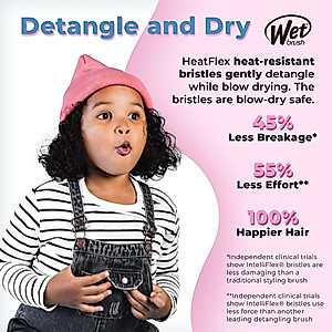 Wet Brush Speed Dry Hair Brush - Stripes (Color Wash) - Vented Design and Ultra Soft HeatFlex Bristles Are Blow Dry Safe With Ergonomic Handle Manages Tangle and Uncontrollable Hair - Pain-Free