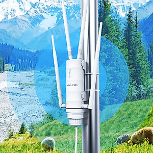 WAVLINK 1200Mbps Dual Band WiFi Extender,Wireless Repeater WiFi Range Extender with 2 Gigabit Ethernet Port,4 x 5DBi Antennas,Signal Wi-Fi Booster Repeater/Router/AP Mode,Plug and Play,WPS