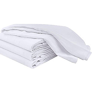 Utopia Kitchen [12 Pack] Flour Sack Tea Towels, 28" x 28" Ring Spun 100% Cotton Dish Cloths - Machine Washable - for Cleaning & Drying - White