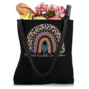 Cute Leopard Boho Rainbow for Mental Health Counselor Squad Tote Bag