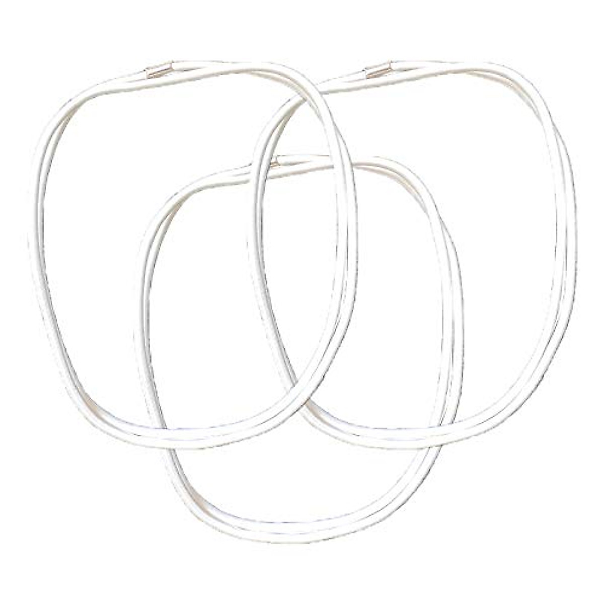 INTELLECTDOOR Trash Can Bands/Sets of 3/White