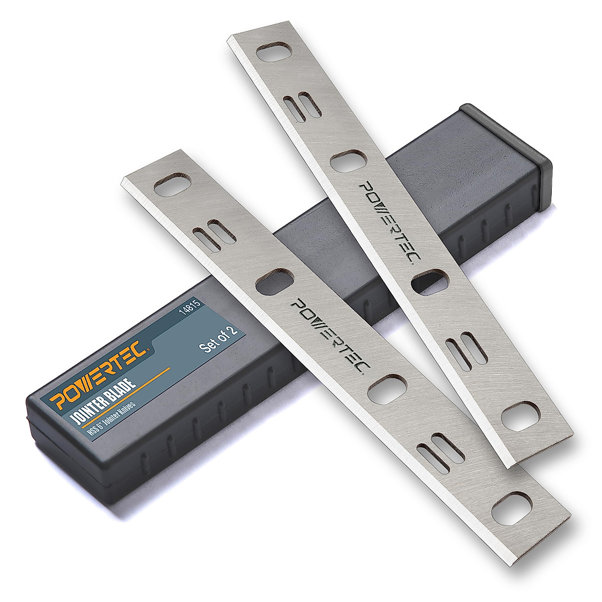 POWERTEC 6 Inch Jointer Blades for WEN 6560, 6560T, 6559, JT6561 Jointer, Replacement for 6560-083 Jointer Knives, Set of 2 (14815W)